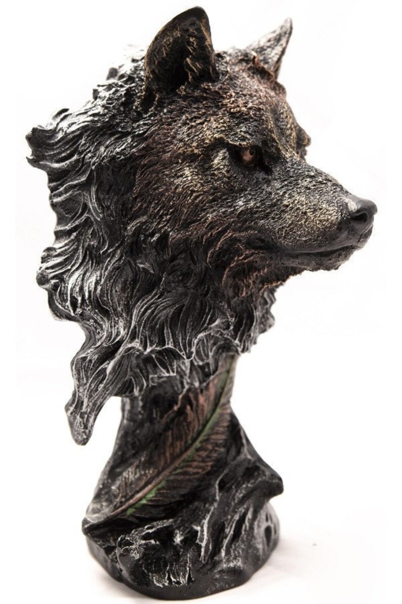 Wolf Figurine Statue / Home Decor /wolf Figure Decorative Gray Wolf ...