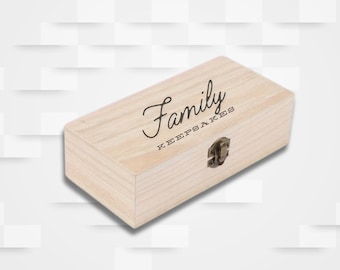 Personalized Wooden Box With Engraved Name, Custom Keepsake Box ...