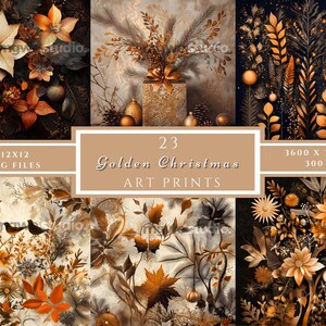 Printable Christmas Digital Paper, Christmas Ephemera, Fantasy Noel ...