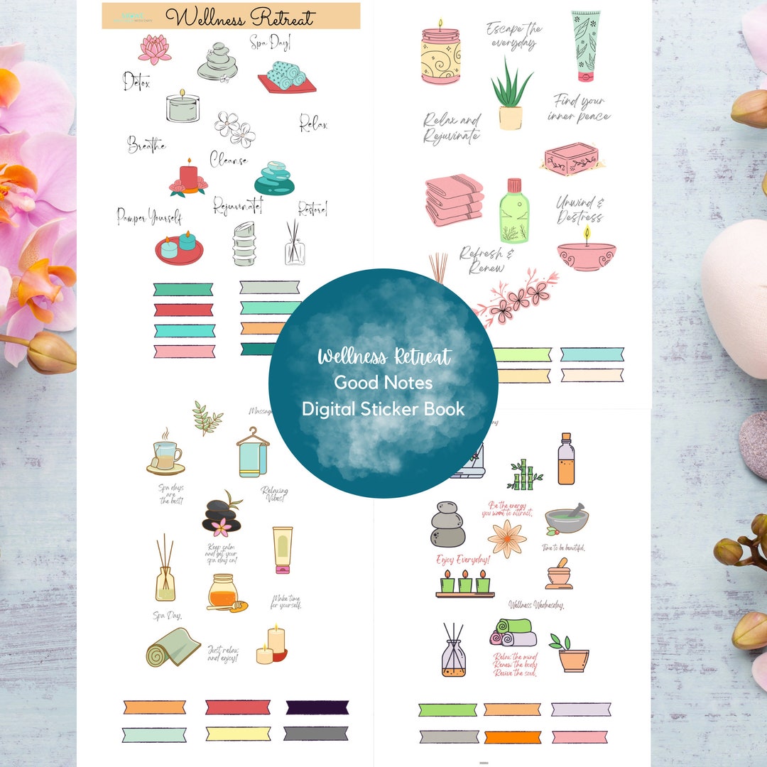 Self Care Sticker Set for Goodnotes Spa Day Sticker Graphics for Self ...