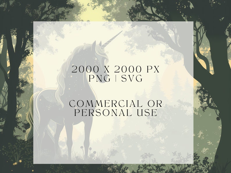 Unicorn Clipart: Fantasy Fabled Unicorn Art Prints (PNG, SVG Digital ...