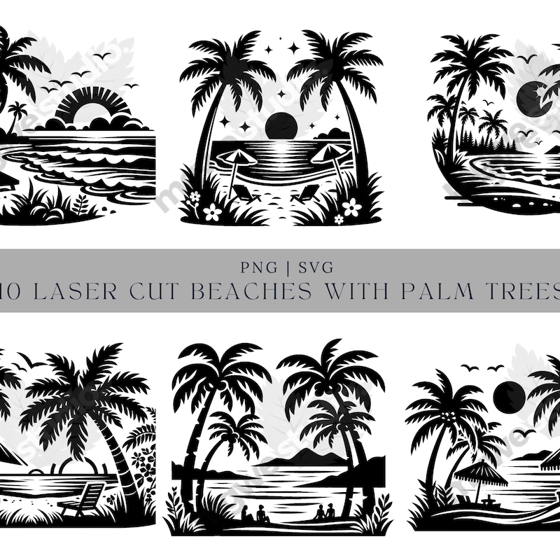 Beach Scene Svg - Etsy