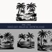 Beach Scene SVG Bundle: Tropical Island Palm Tree Designs (digital ...