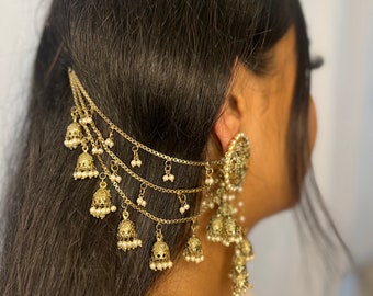 Bahubali Kundan Pearl Jhumka/stone Jhumka/indian Jewelry/pakistani/punjabi/indian/statement ...