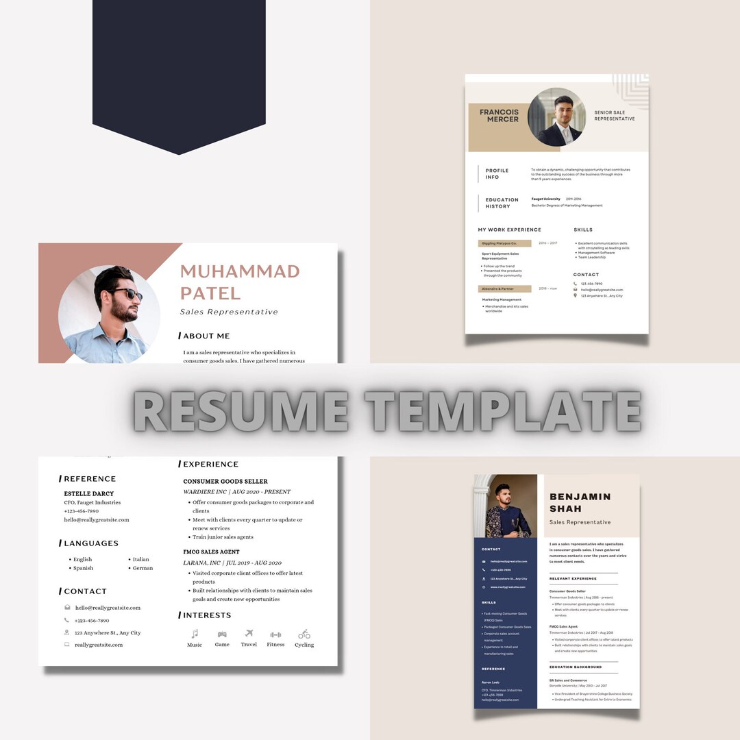 Sales Representative Resume Template Professional Resume - Etsy
