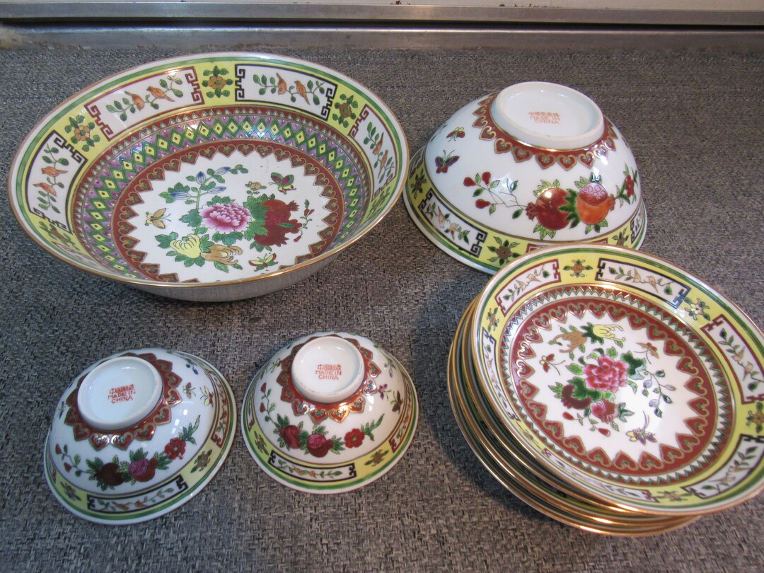 8 Piece Rare Chinese Porcelain Dishware - Etsy