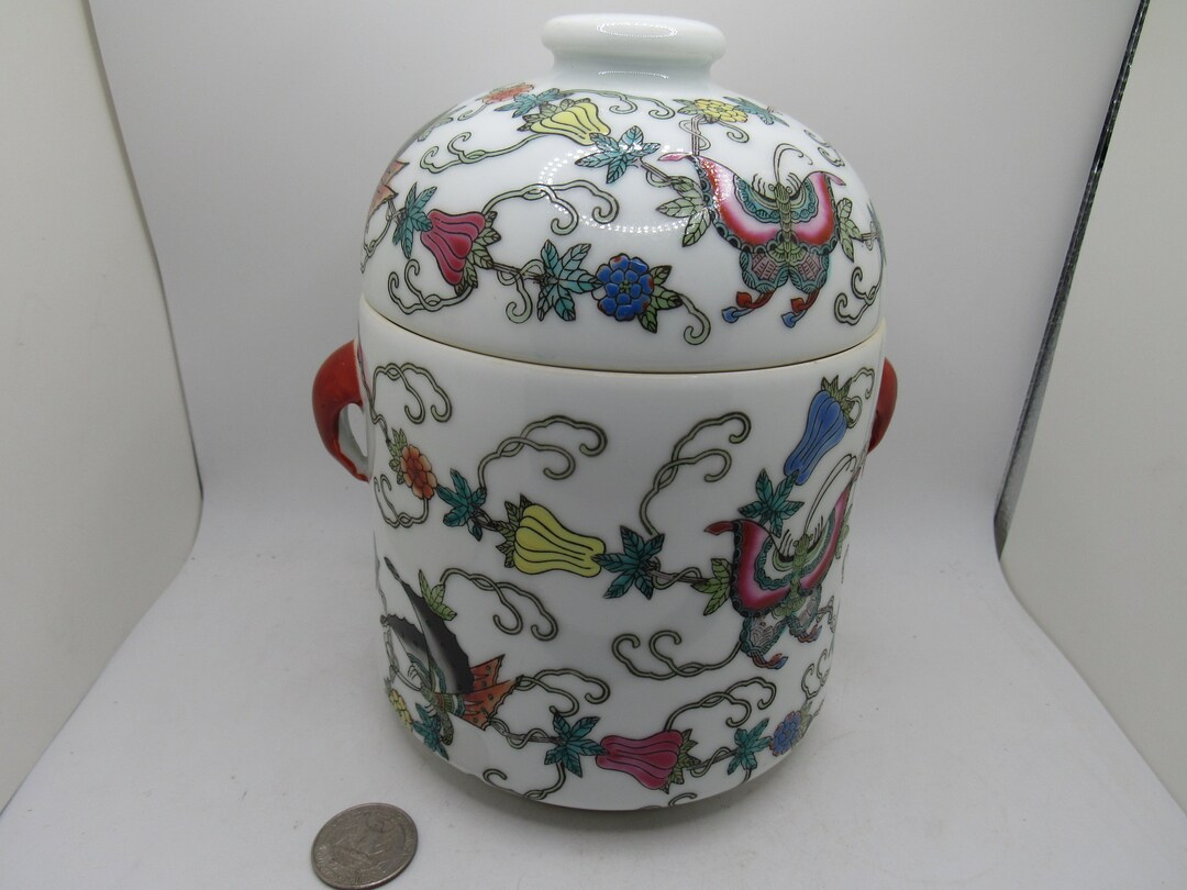 Rare Vintage Chinese Jingdezhen Butterfly Porcelain Steamer - Etsy