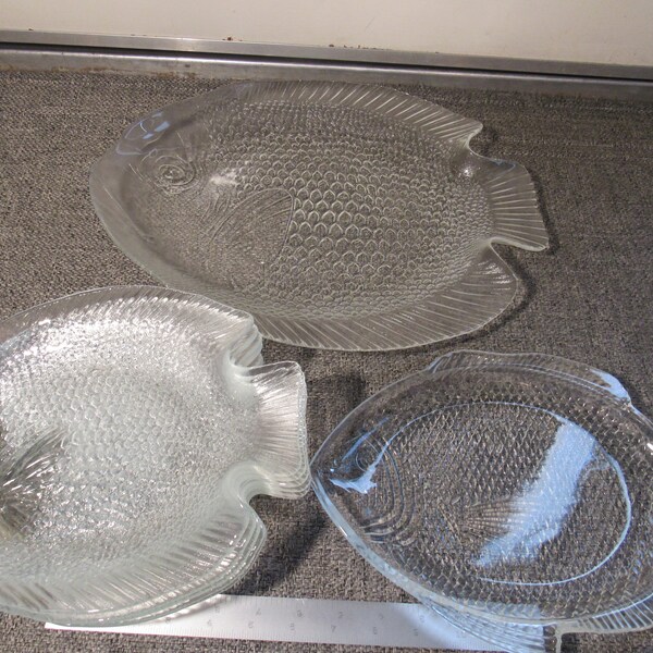 Clear Glass Fish Plates - Etsy