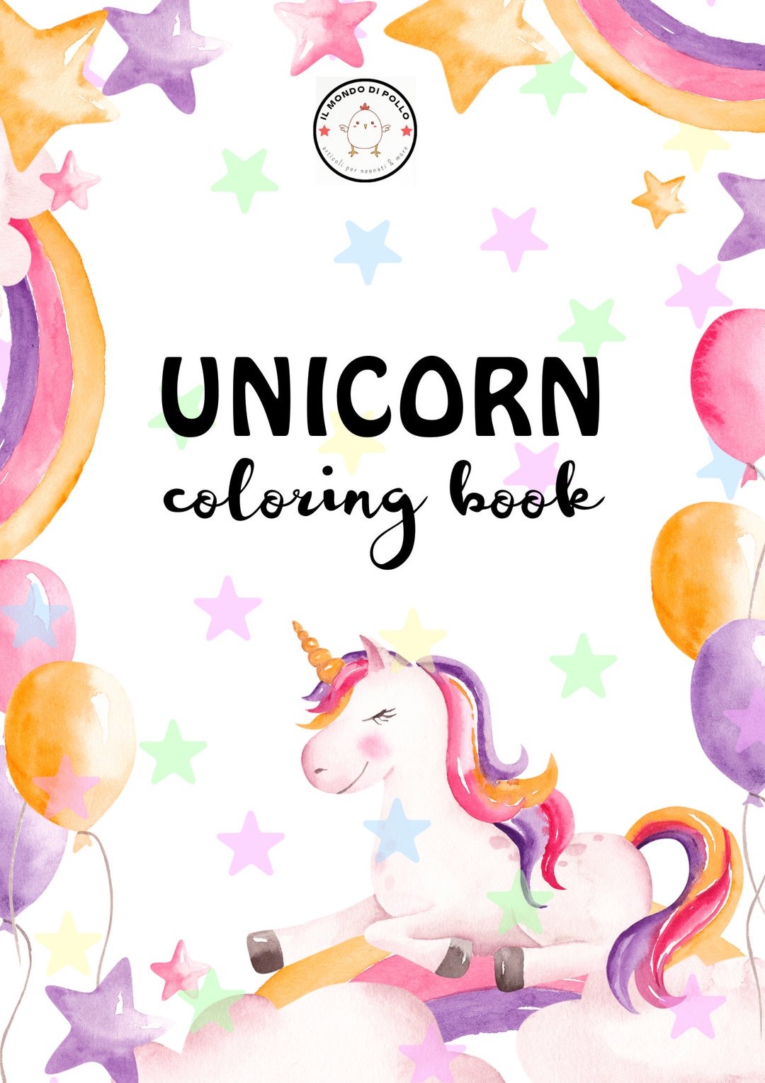 Unicorn: Coloring Book - Etsy