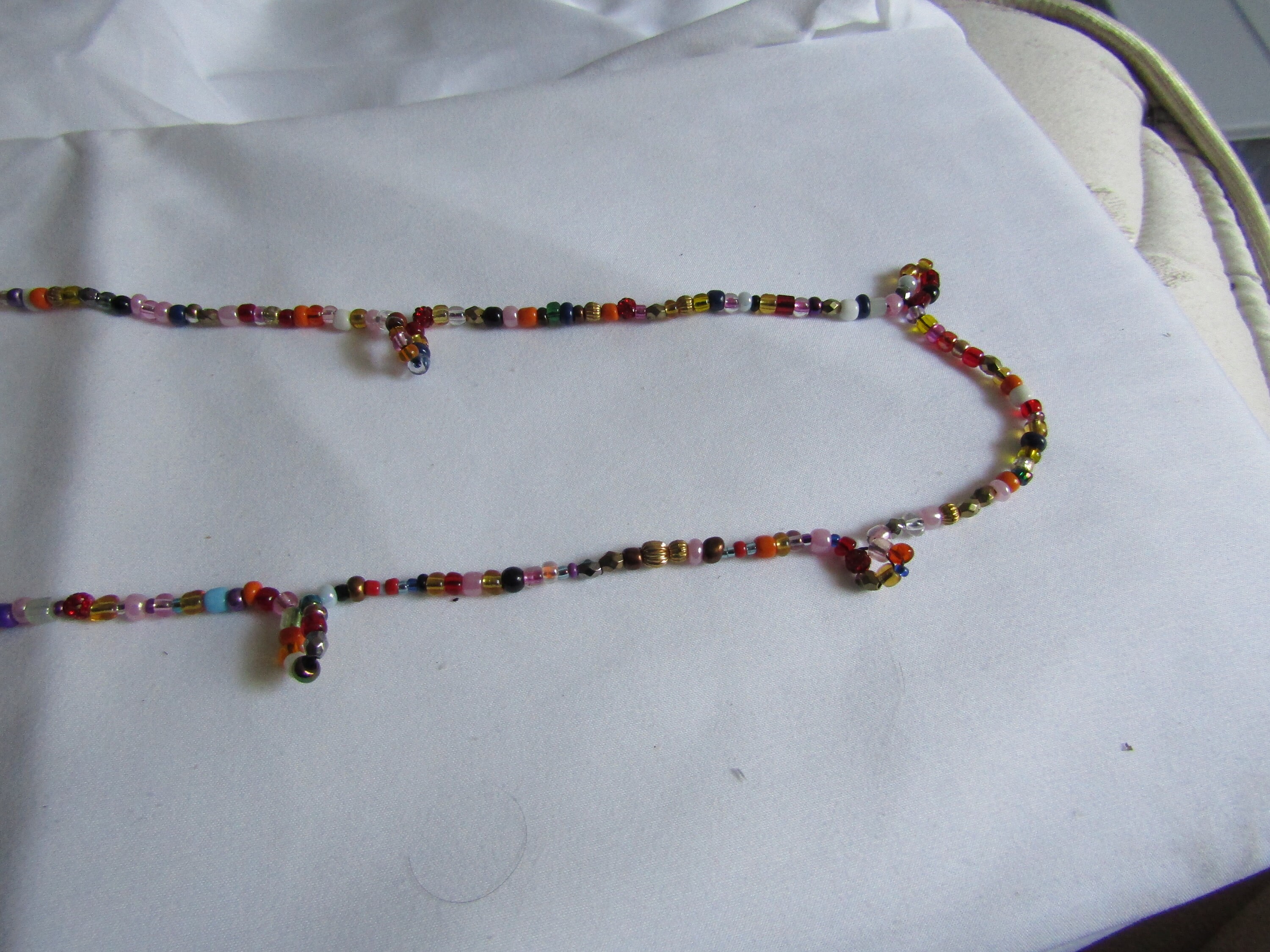 Multi-colored Beaded Glitzy Necklace - Etsy