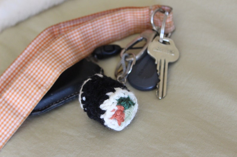 Crochet Sushi Keychain - Etsy