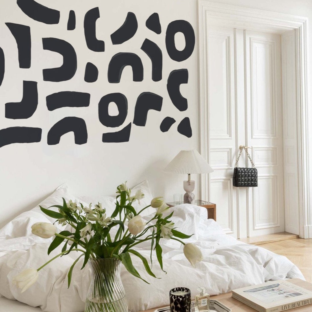 Modern Curves - Abstract Wall Stickers | Living Room, Bedroom, and ...