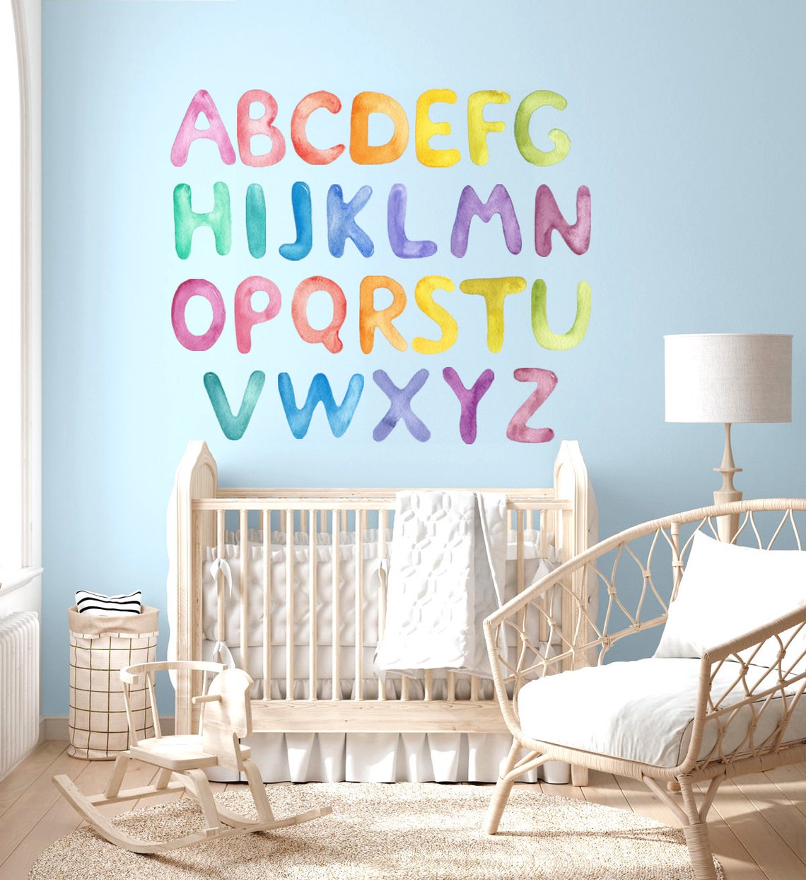 A to Z Uppercase Rainbow Alphabet Wall Stickers Classroom, Kids Room ...