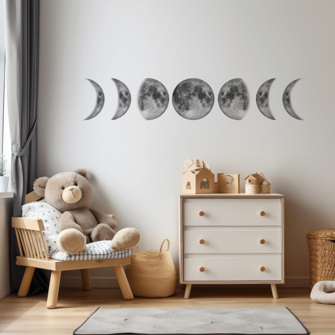 Phases of Luna - Moon Wall Stickers | Classroom, Office, Kids Room ...