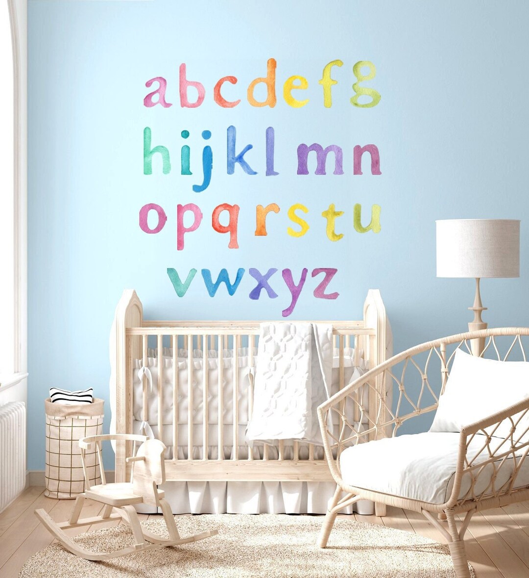 A to Z Lowercase Rainbow Alphabet Wall Stickers Classroom, Kids Room ...