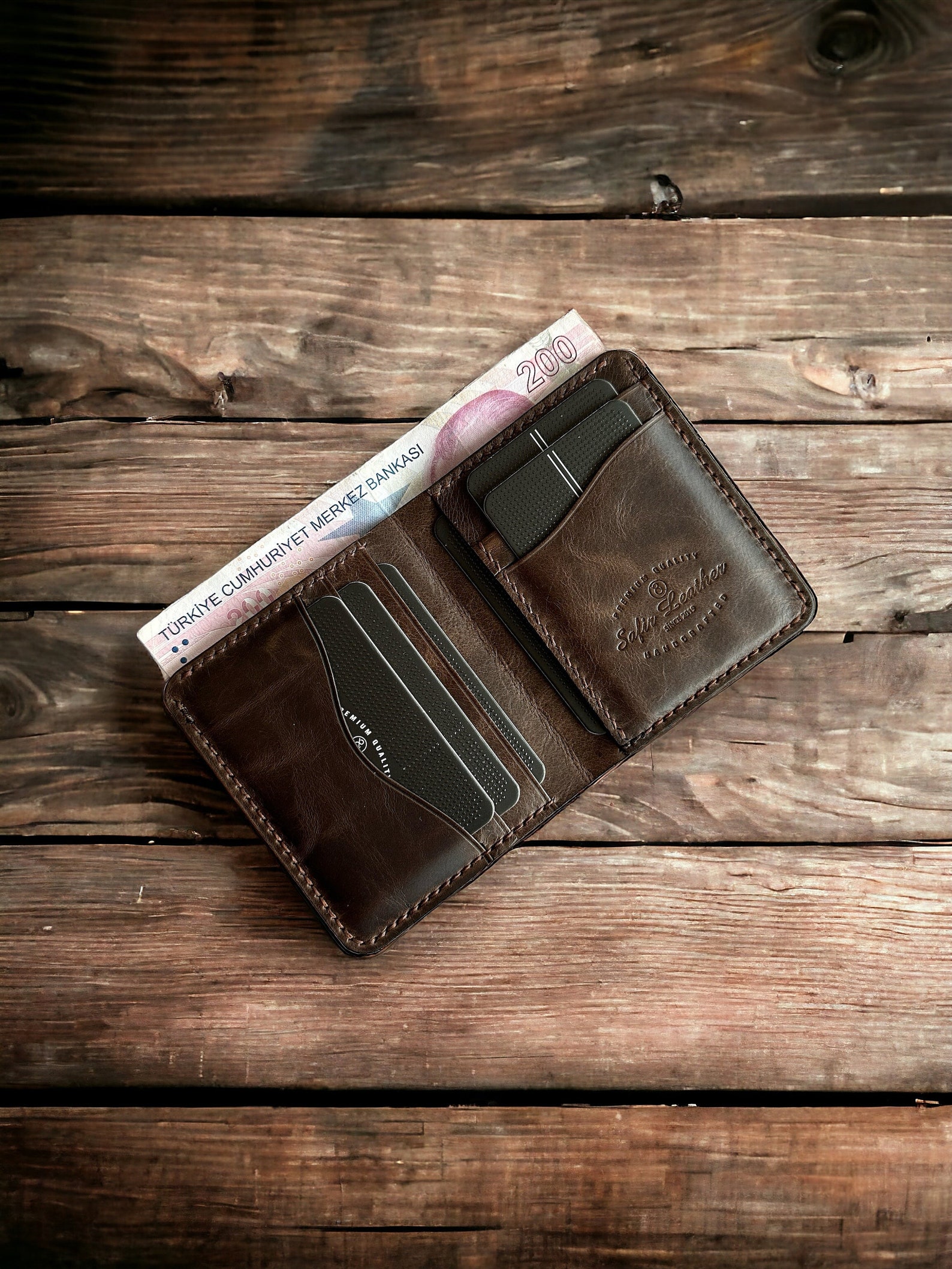 Italian Leather Slim Wallet – Rustic, Minimal and Timeless - Etsy