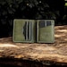 Handmade Olive Green Leather Wallet: Minimalist Slim Design - Etsy