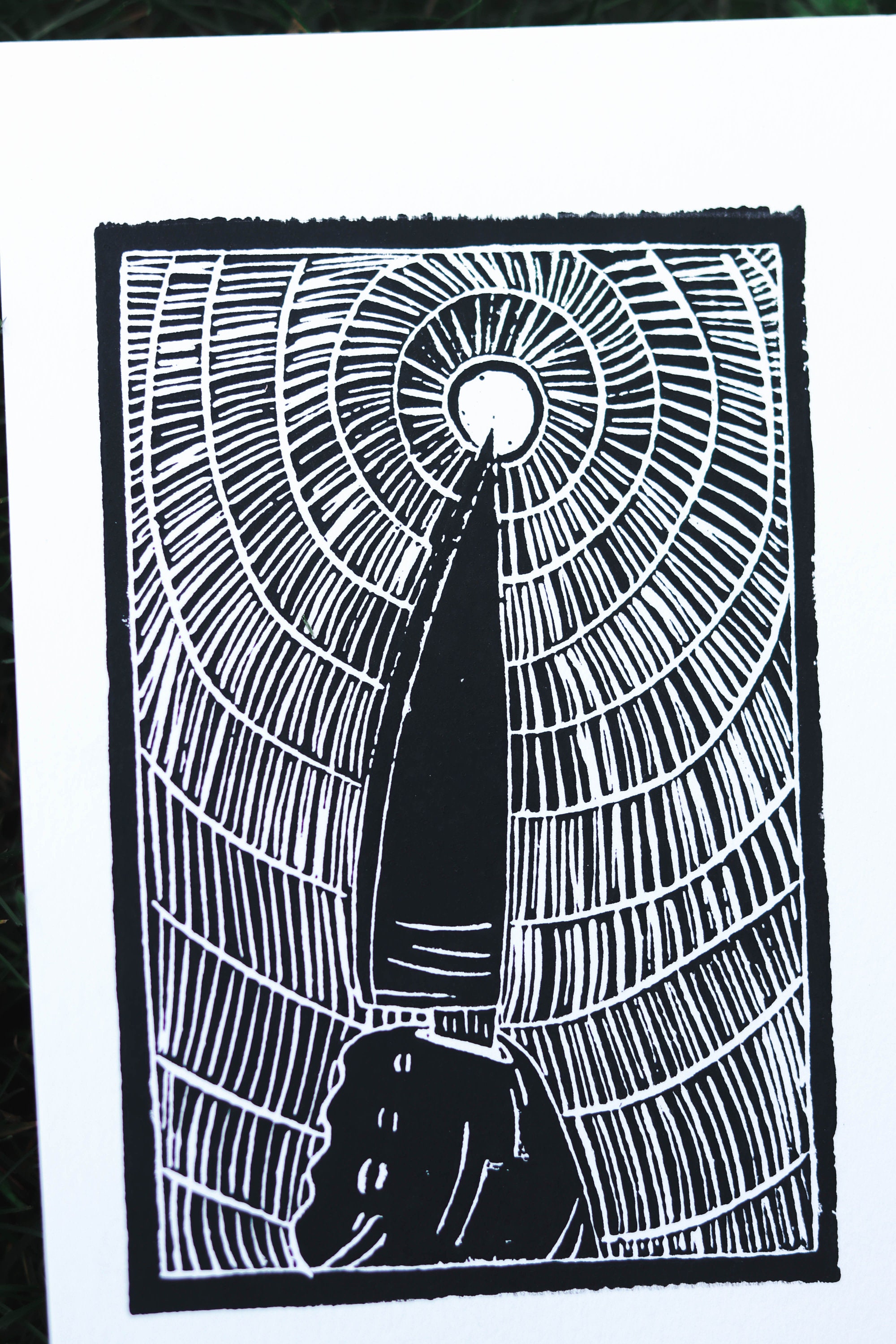 Giallo Horror Linocut Print - Etsy
