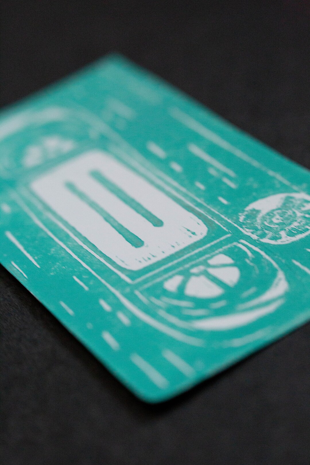 Handprinted VHS Tape Sticker (teal) - Etsy