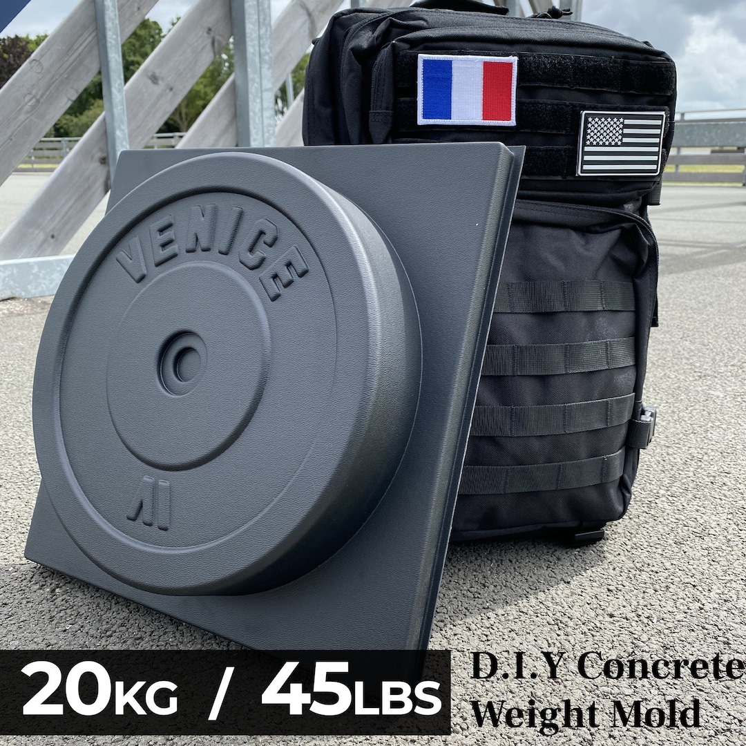 Molde para placas de peso de concreto de 20 kg/45 lb - Grande - VeniceWeights® - Etsy México