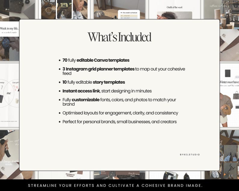 Brown Aesthetic Ios Core Instagram Templates Bundle for Social Media ...