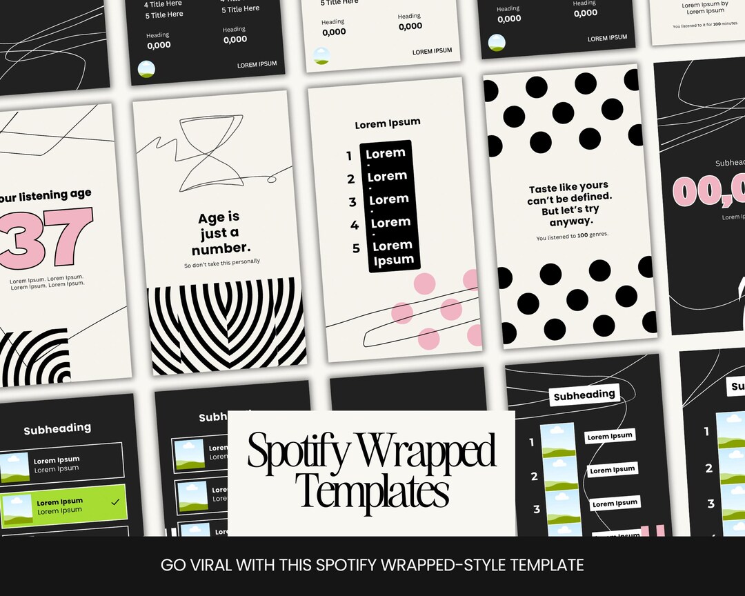 2025 Spotify Wrapped Canva Template, Editable Viral Social Media Post ...