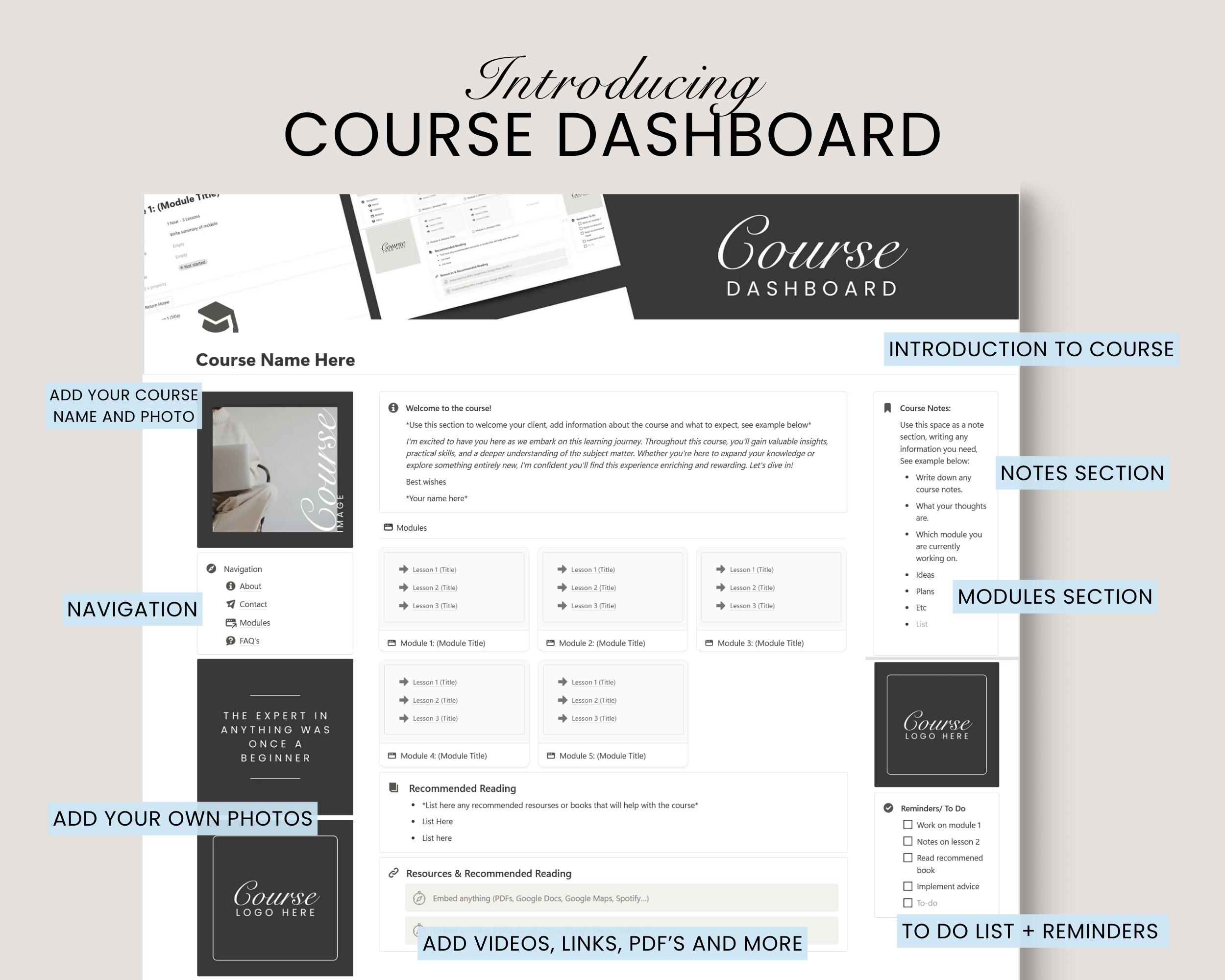 2025 Notion Course Template, Build Your Course in Notion, Course ...
