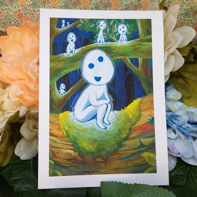 Studio Ghibli Princess Mononoke forest Spirit - Etsy