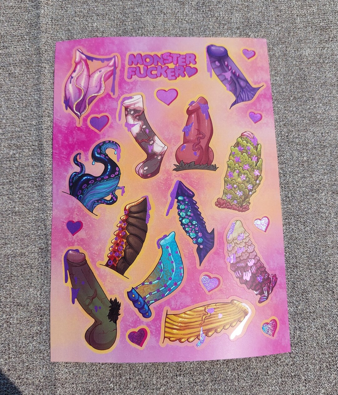 18+ Sticker Sheet || Monsterfucker Dicker Sheet || Monster Dick ...
