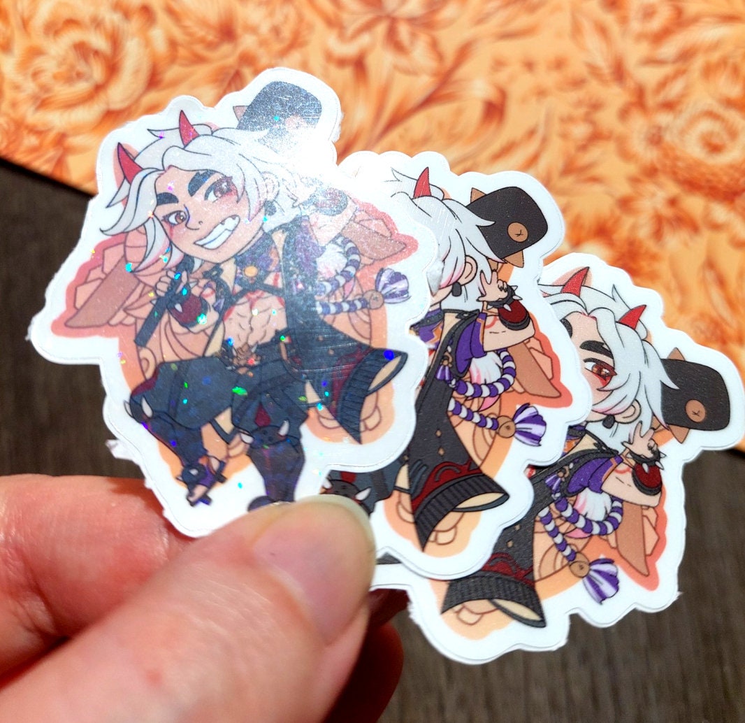 Genshin Impact Arataki Itto Inspired Vinyl Sticker - Etsy Singapore