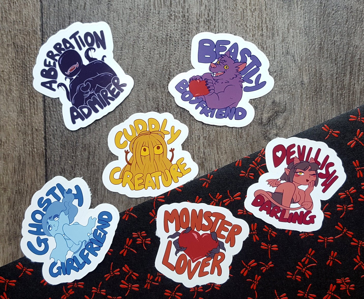 Monster Lover Appreciation Vinyl Sticker Set | Etsy