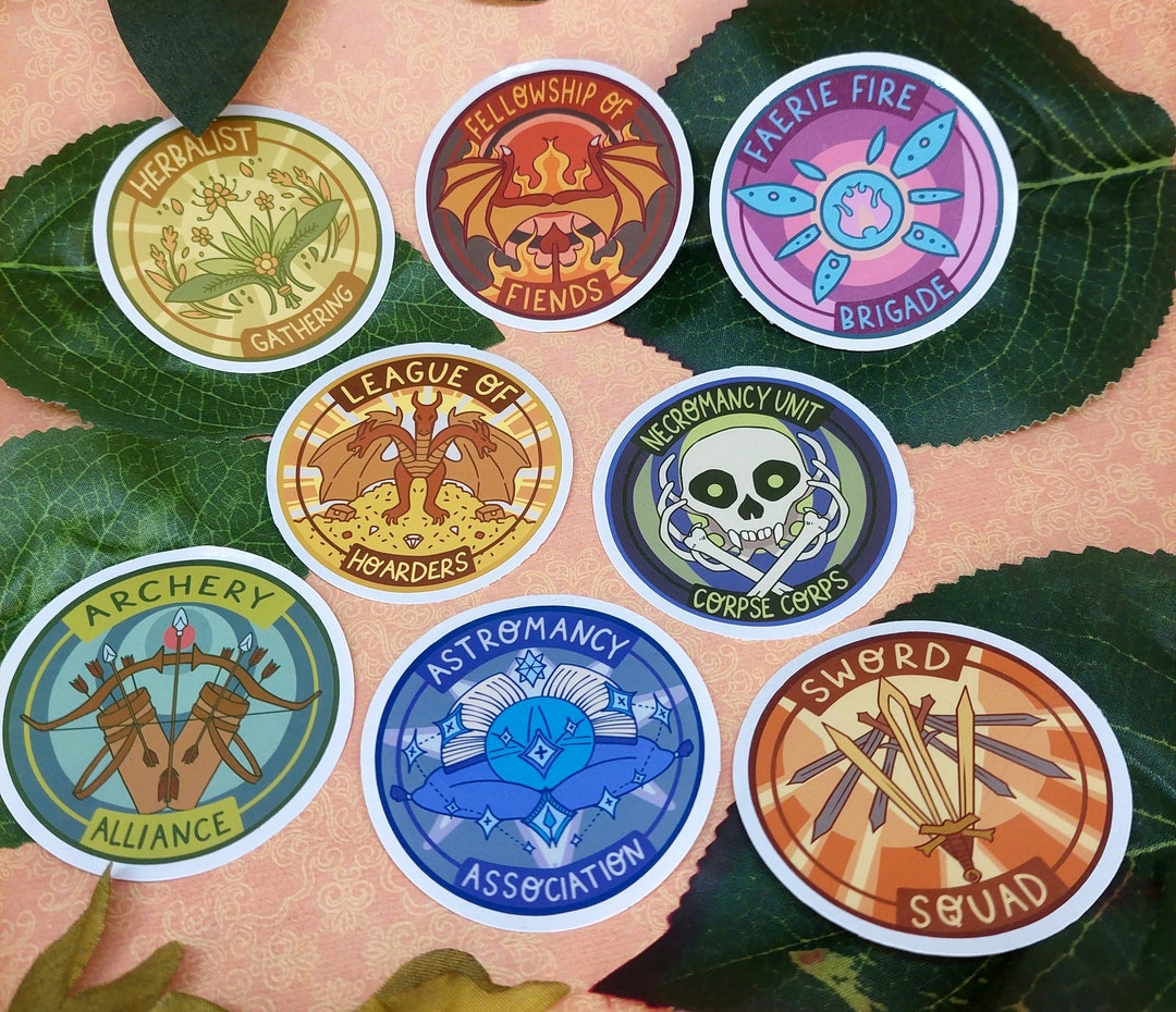 RPG Badge Squads Vinyl Stickers - TTRPG Classes - TTRPG Archetypes ...