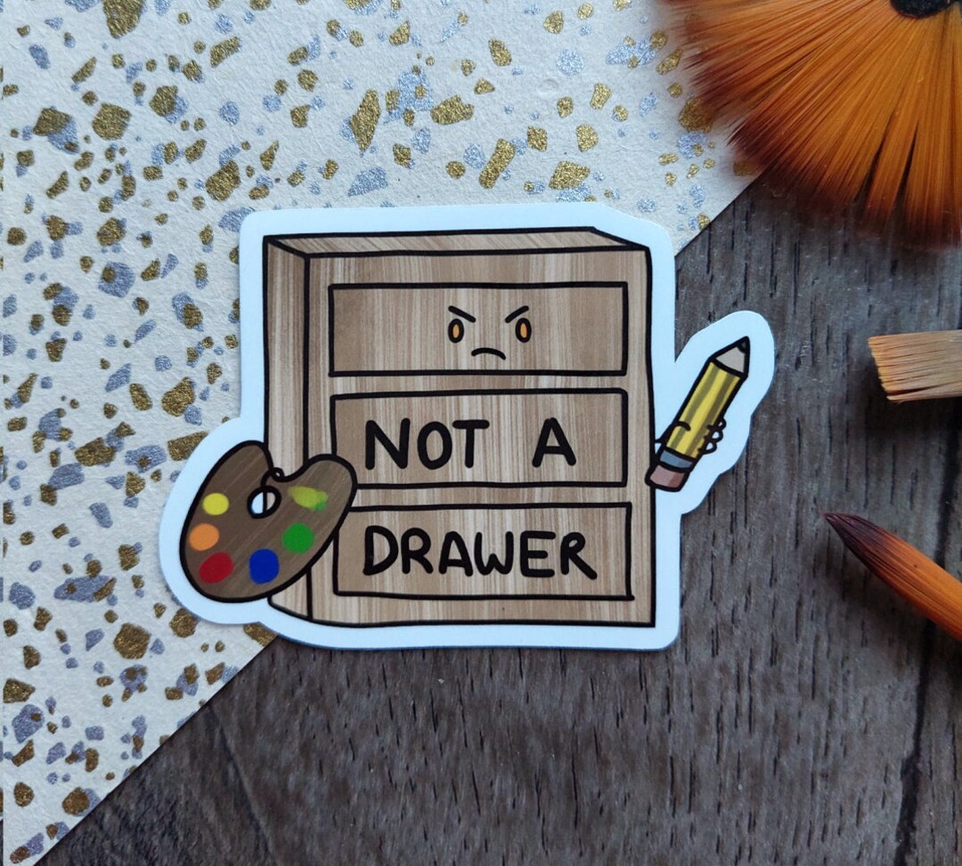 Not a Drawer Artist Sticker - Etsy
