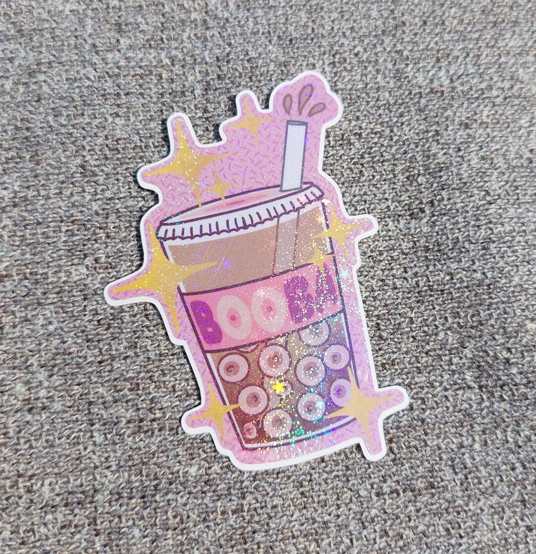 18 Booba Sticker Boobie Boba Bubble Tea For Adults Sparkly Vinyl