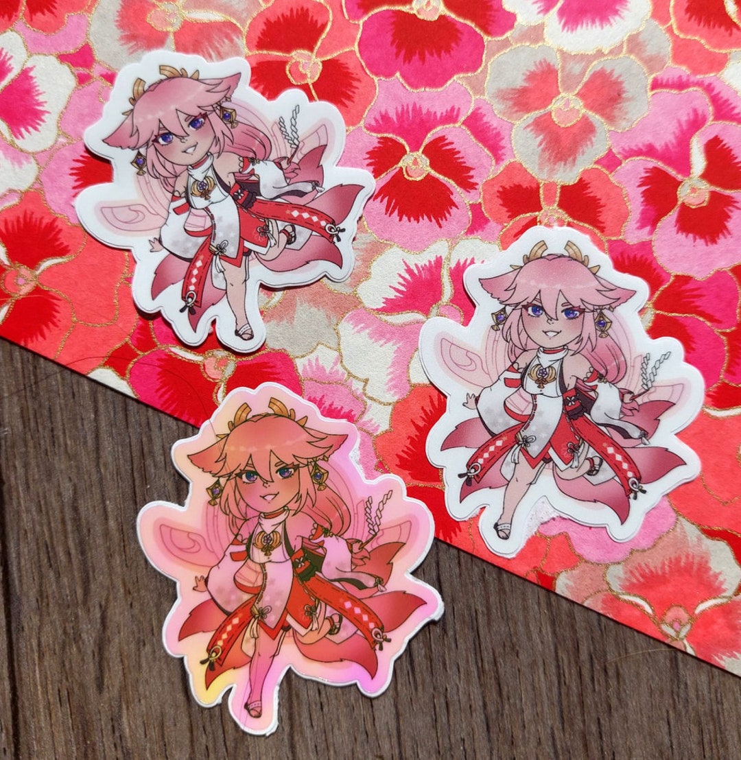 Genshin Impact Yae Miko Inspired Vinyl Sticker - Etsy