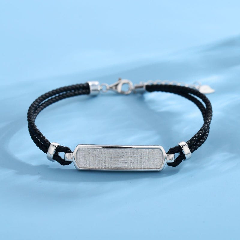 Silver Cabachon Bracelet - Etsy