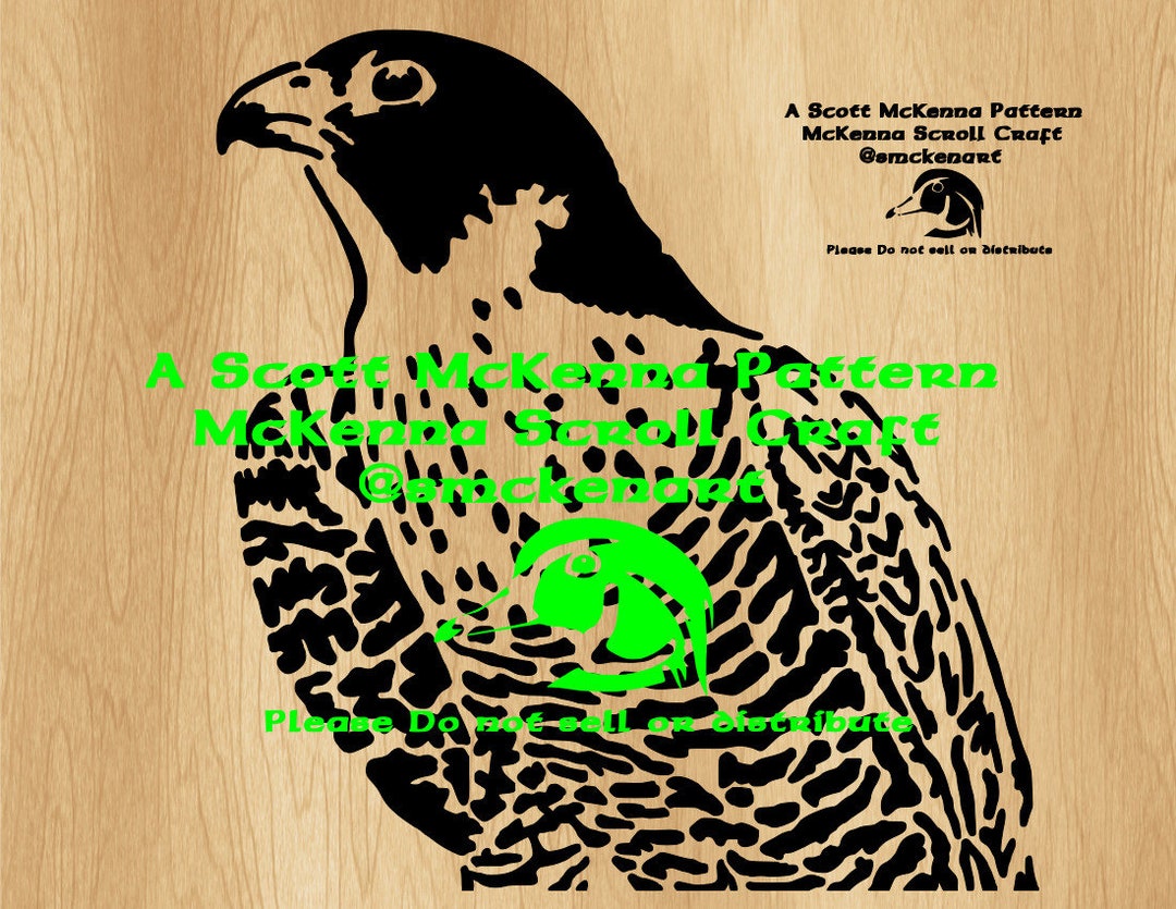 Peregrine Falcon Scroll Saw Pattern Digital Download - Etsy