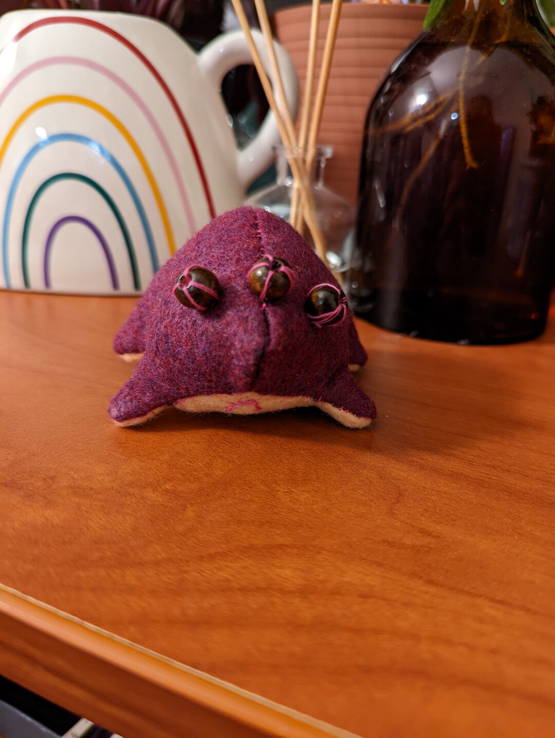 Purple Three Eye Customizable Felt Frog Plushie - Etsy
