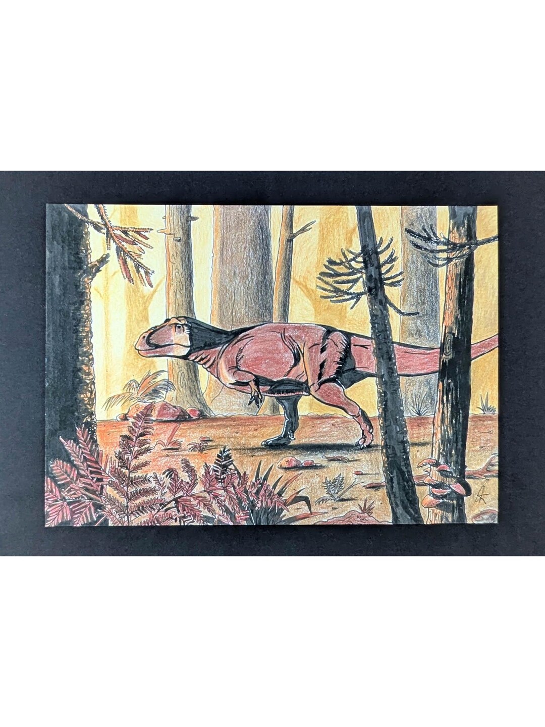 Lythronax Argestes Forest Scene — Paleoart Print | Prehistoric Dinosaur ...