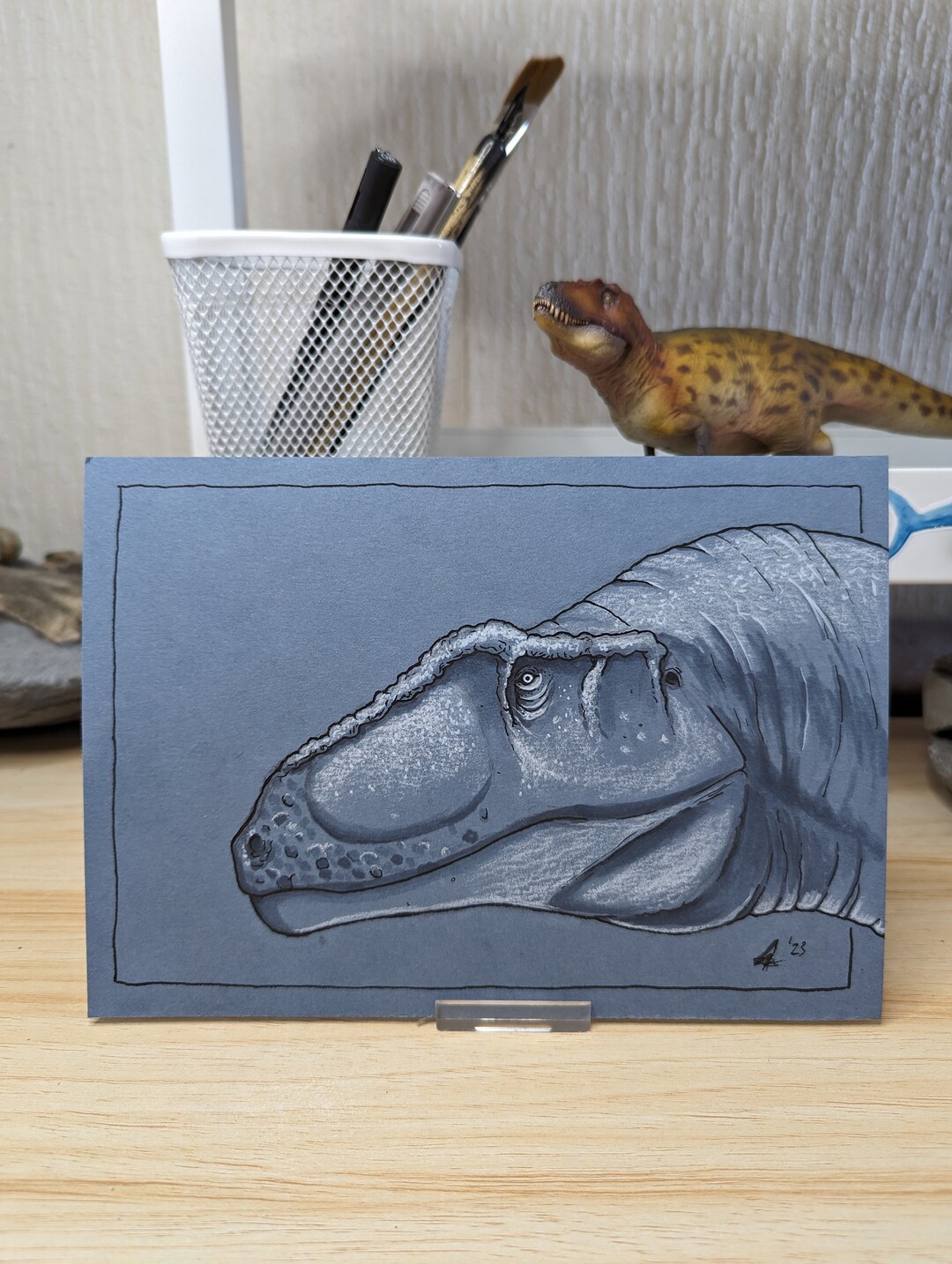 Original Mapusaurus Pen and Ink Drawing, Paleoart Illustration ...