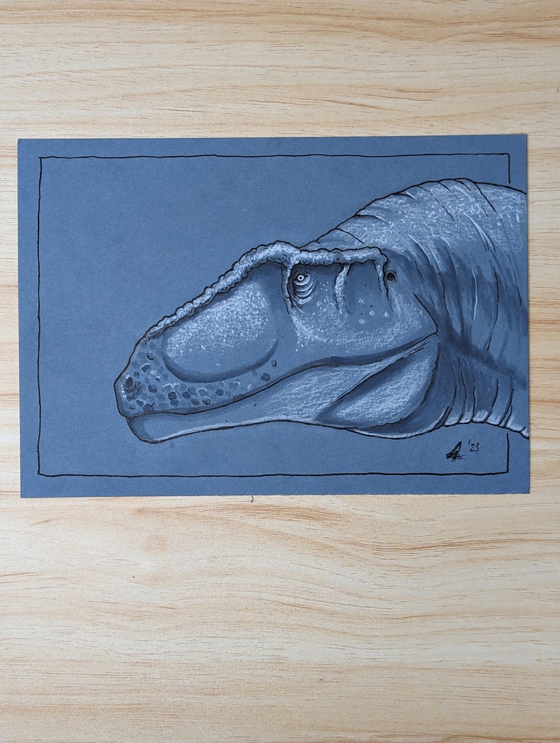 Original Mapusaurus Pen and Ink Drawing, Paleoart Illustration ...