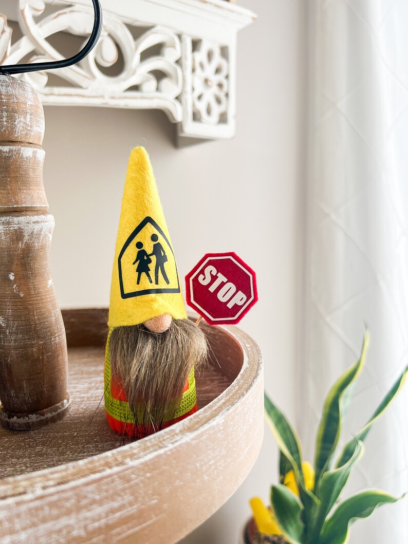 School Crossing Guard Mini Gnome Crossing Attendant, Crossing Guard ...