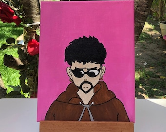 Bad Bunny Painting Bad Bunny Canvas Bad Bunny Yonaguni - Etsy