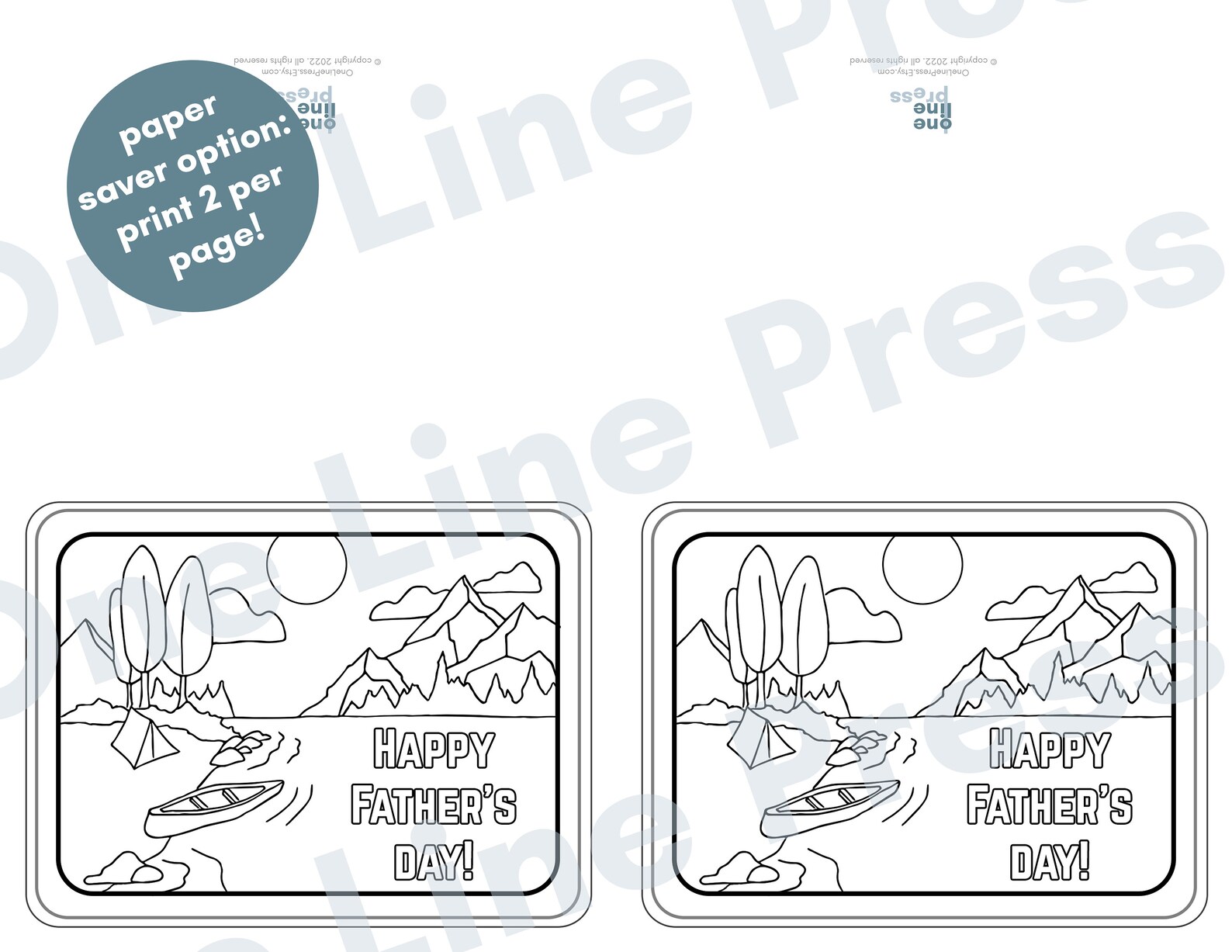 Printable Father's Day Coloring Card Kids Coloring Card - Etsy