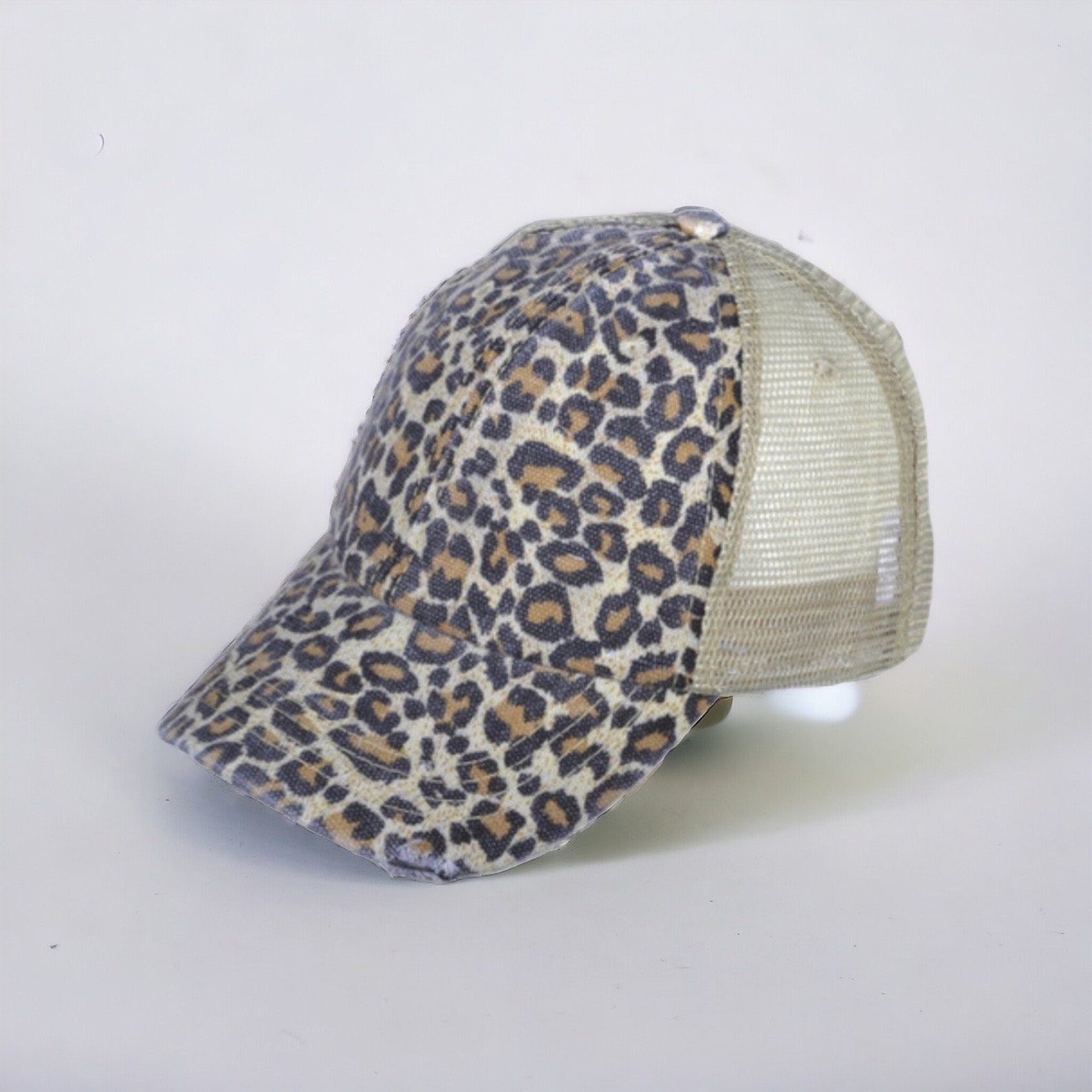 Women’s Leopard Print Leather Patch Hat | Simply Blessed - Etsy