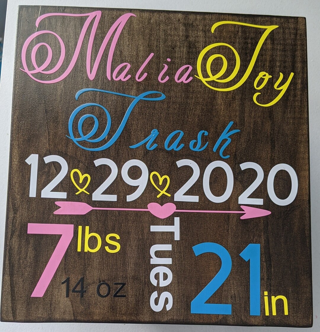 Baby Birth Board - Etsy