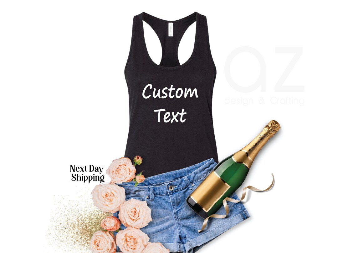 Custom Tank Top, Woman Racerback Tank Top, Personalized Racerback Tank ...