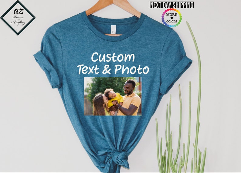 Custom Photo and Text Shirt, Custom Photo Shirt, Custom Text Shirt ...