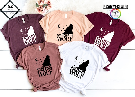 Wolf Family Shirt Family Wolf Matching Shirt Family Matching | Etsy