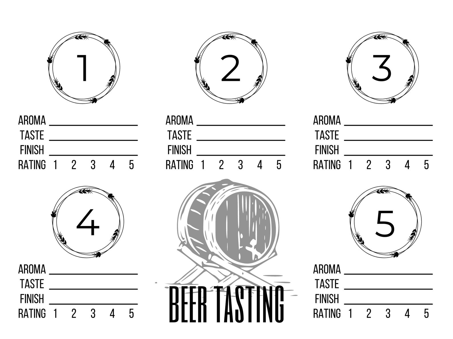 BEER | Tasting | Printable | Instant Download - Etsy